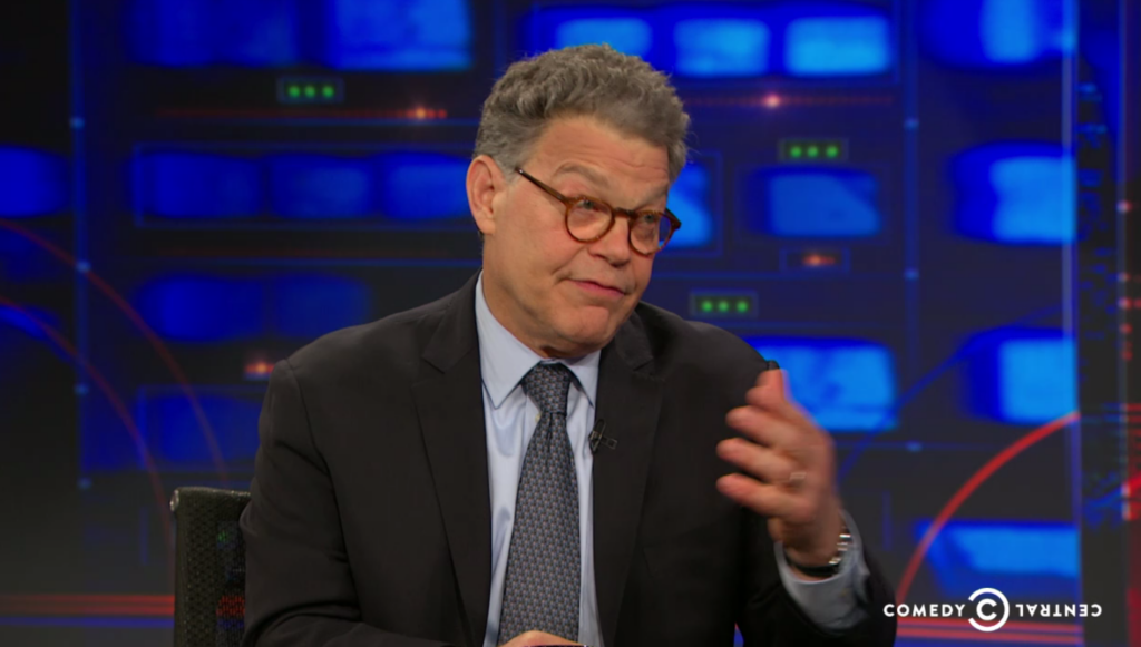 Al Franken tells Jon Stewart his best joke yet: "There’s no one in the ...