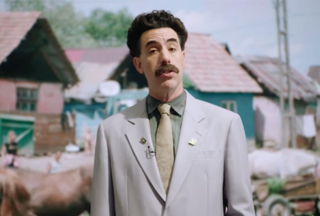 Watch Sacha Baron Cohen flee a "violent situation" in new "Borat ...