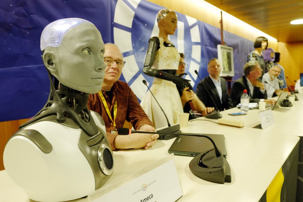 Humanoid robots address concerns at AI summit in Geneva - Salon.com