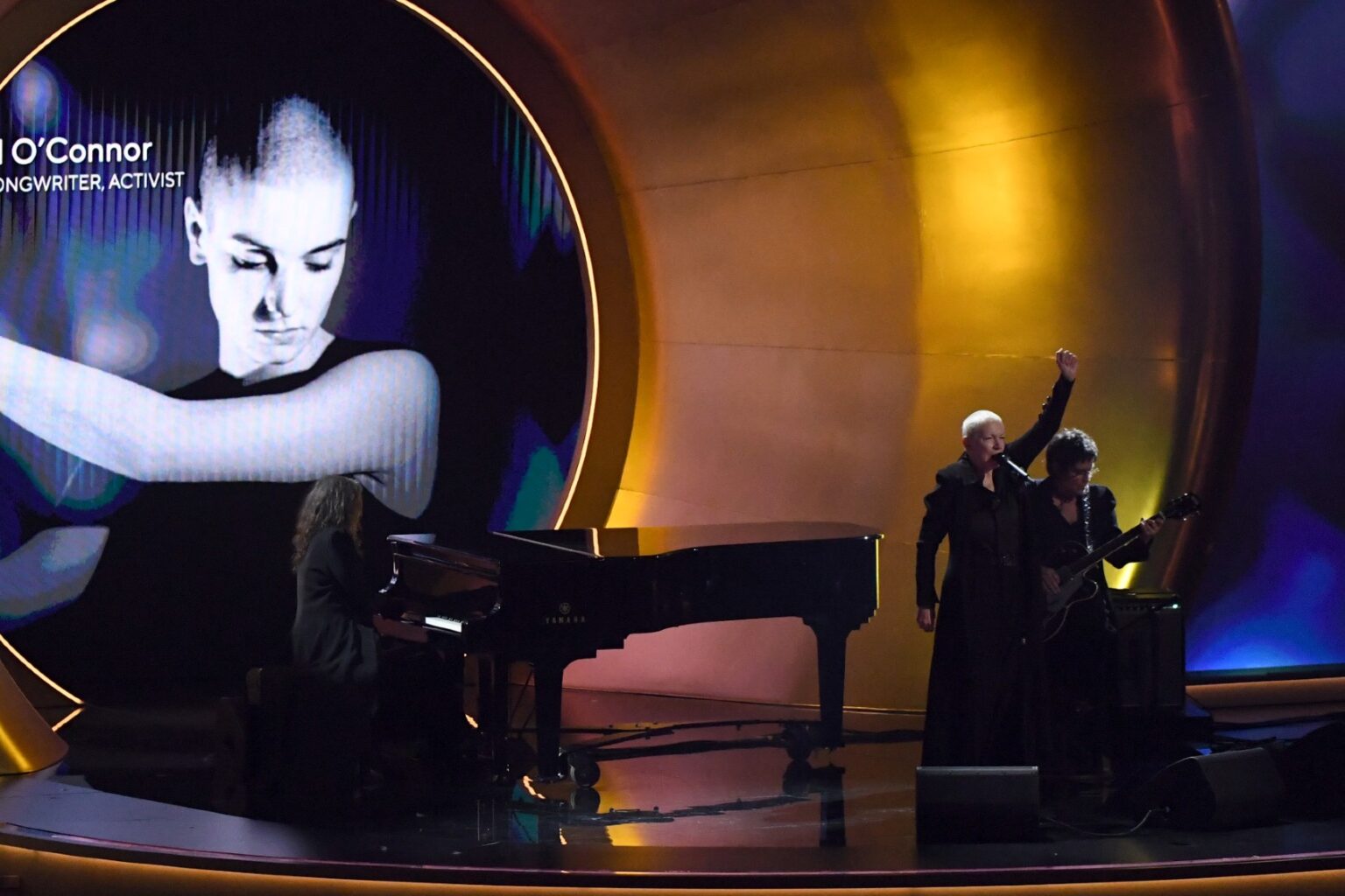 Annie Lennox pleads for ceasefire during moving Grammys tribute to ...