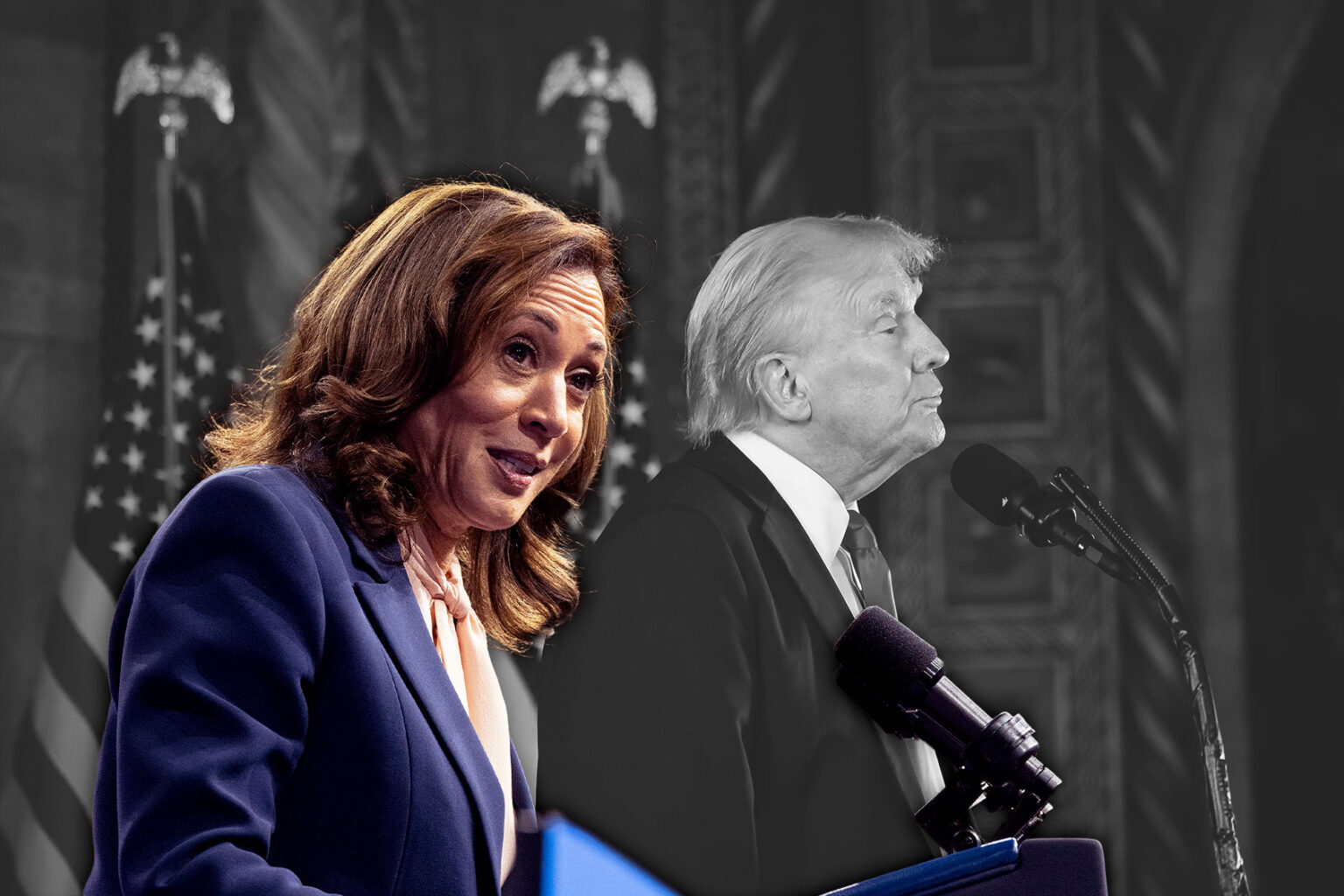 A competition for domination: Harris is beating Trump at his own game ...