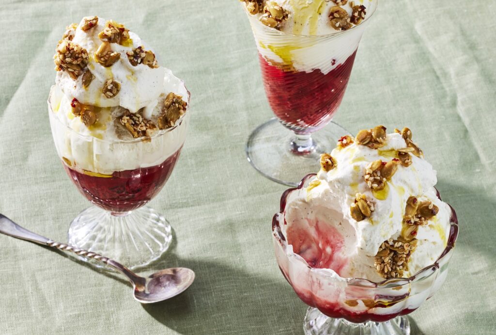 Roasted rhubarb and sweet strawberry pair up for the perfect springtime ...